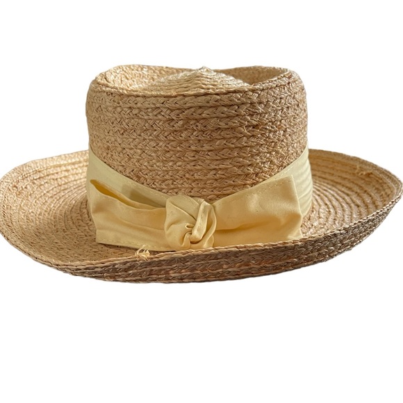 Kate Lord | Accessories | Kate Lord Raffia Gambler Hat With Bow Golf ...